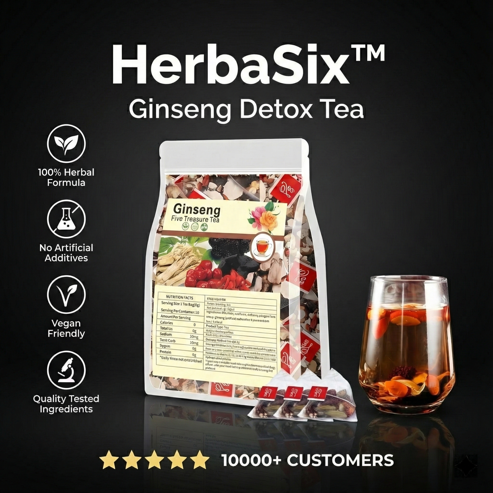 HerbaSix™ Ginseng Detox Tea – Zenviant